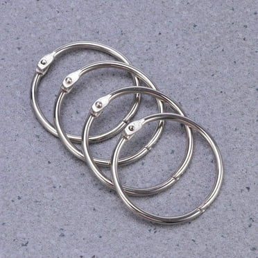 Pen+Gear Silver Metal Book Rings 4 to 1 inch and 1.5 inch, 8 Count ...