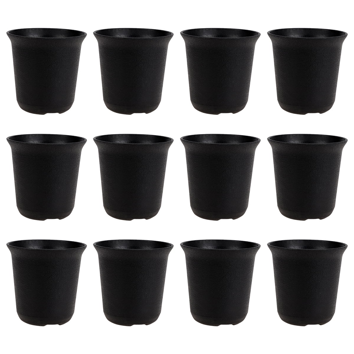 Troglfold Flower Pot 12 Plastic Flower Pots with Drainage Holes for ...