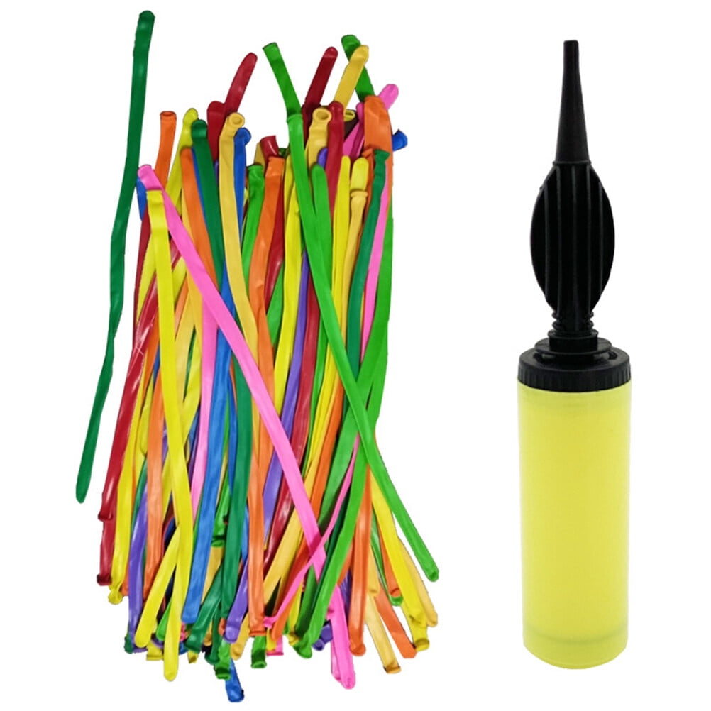 Troglfold Long Balloon 100pcs Rainbow Colored Latex Balloons Twisting ...