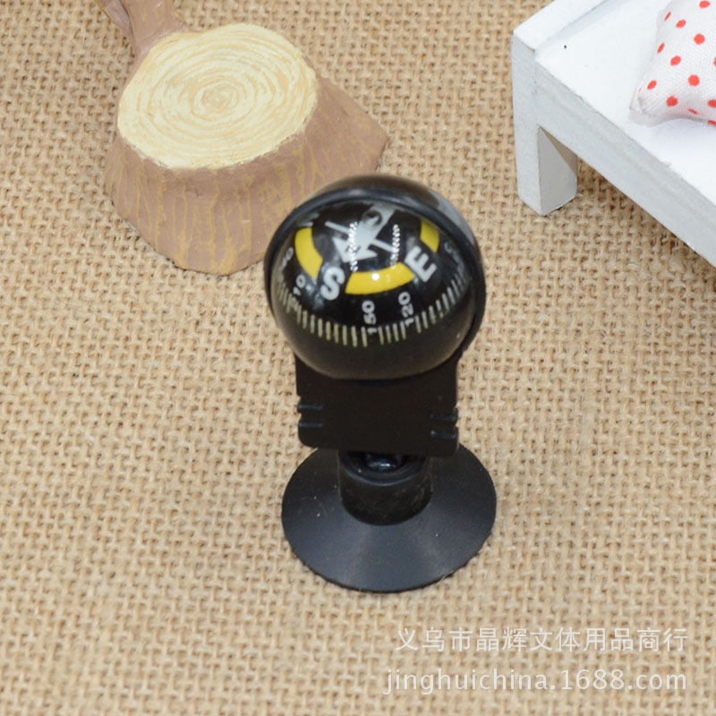 Troglfold Portable Car Compass with Suction Cup Rotating Guide Ball for ...