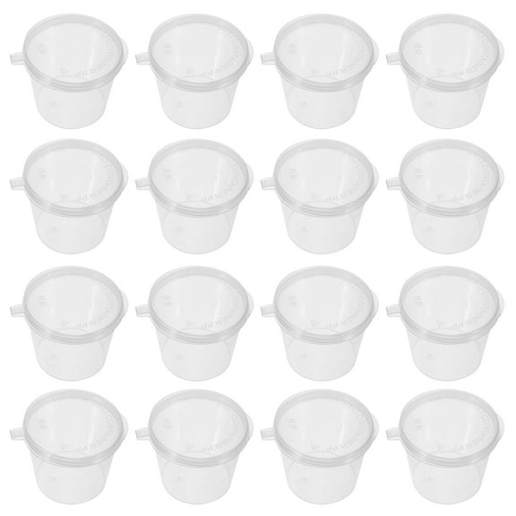 50 Pack Disposable Plastic Portion Cups with Lids, Small Plastic ...