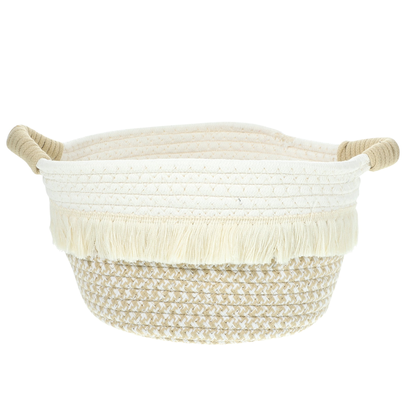 LABSERRON Cotton Rope Storage Basket Beige Homeowners 1Pack 12.6X9.6X5 ...