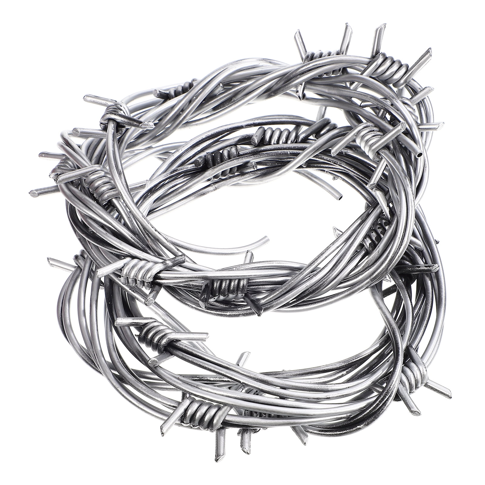 LABSERRON Simulation Barbed Wires Silver For Family 2Pcs 94.5x0.8x0.1In ...