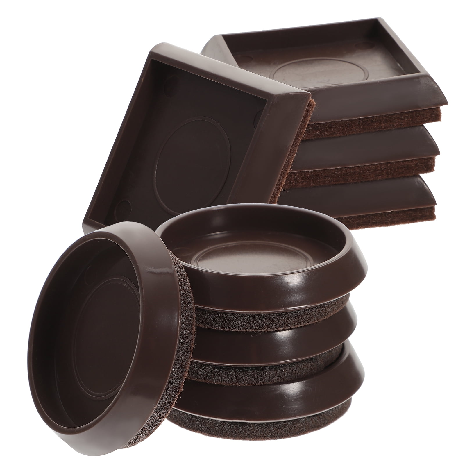 Troglfold compact bed stoppers 8pcs Round Furniture Coasters Cup ...
