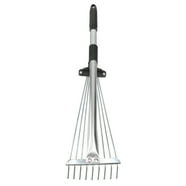 KAMIDA Adjustable Metal Rake for Leaves,Garden Dethatcher Yard Rake ...