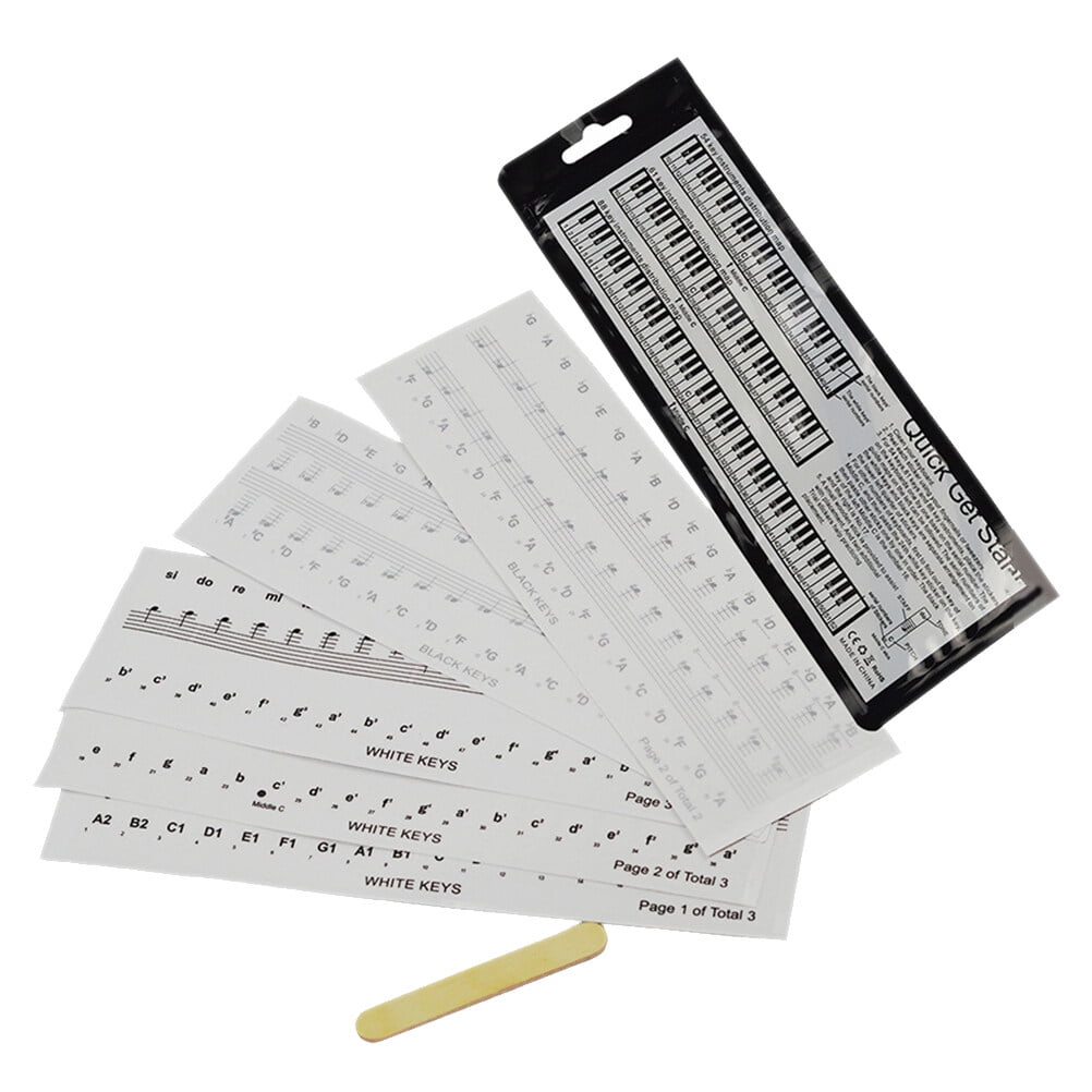 Troglfold piano key stickers 6pcs Piano Keyboard Stickers Key ...