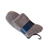 LABSERRON 3Pairs Adult Slipper Socks Grey Thick Plush Fabric Fluffy ...