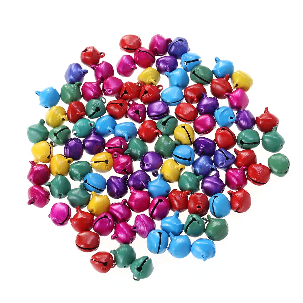 FRCOLOR Assorted Color Small Metal Bells for Crafts and Decoration 12mm ...