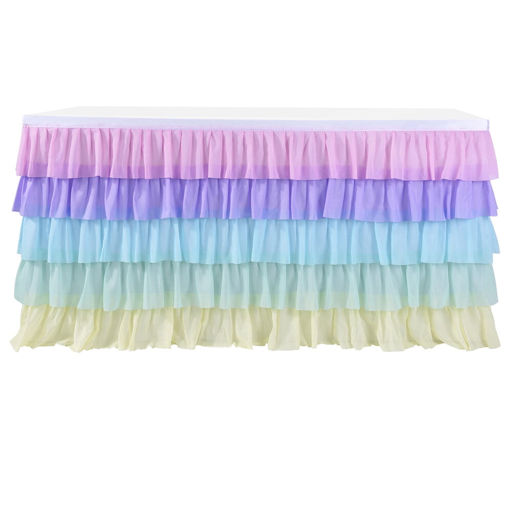 Troglfold table skirts 5 Layer Table Skirt Wave Desk Skirt Party ...