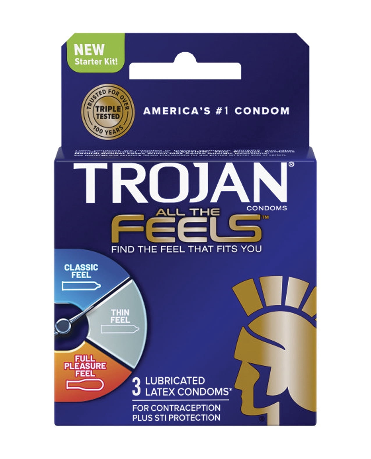 Trojan All the Feels Condom - Pack of 3 - Walmart.com