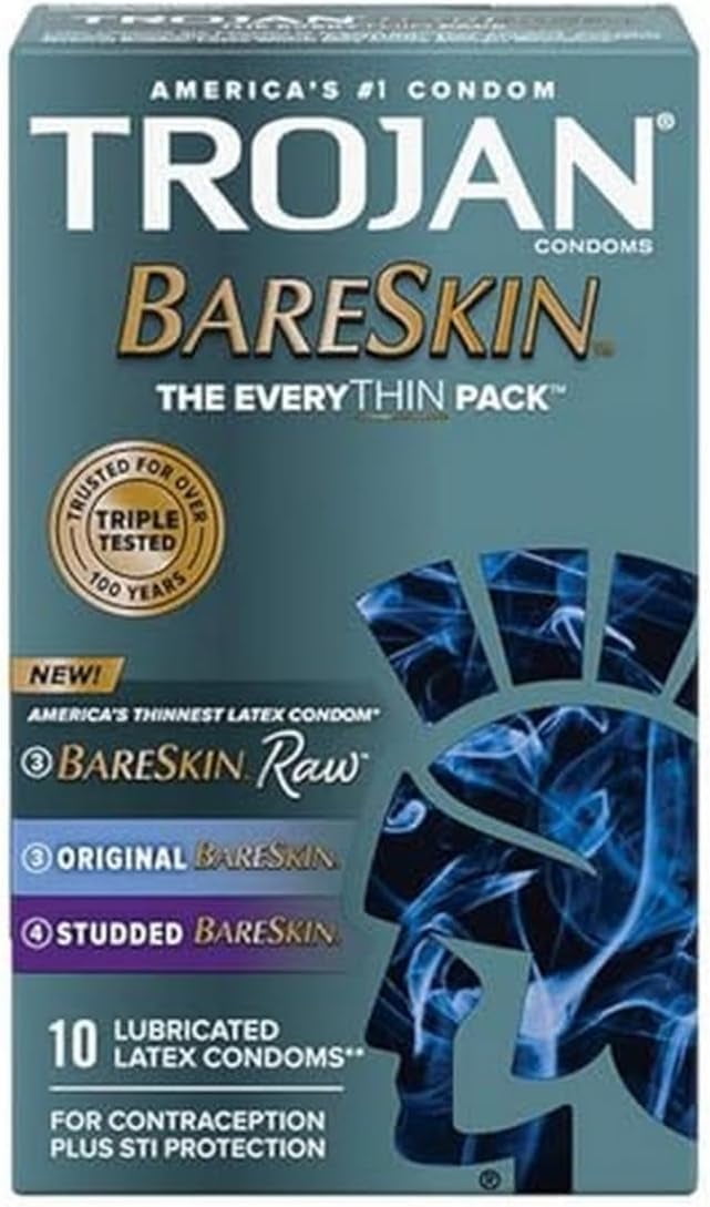 Trojan Bareskin Condoms, Everythin Variety Pack, 10 Count - Walmart.com