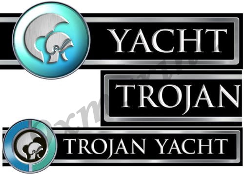 Trojan Boat Custom Stickers - 16 inch Long - Walmart.com
