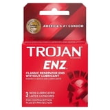 Trojan ENZ 3 Count Premium Non-Lubricated Condoms for Contraception and ...