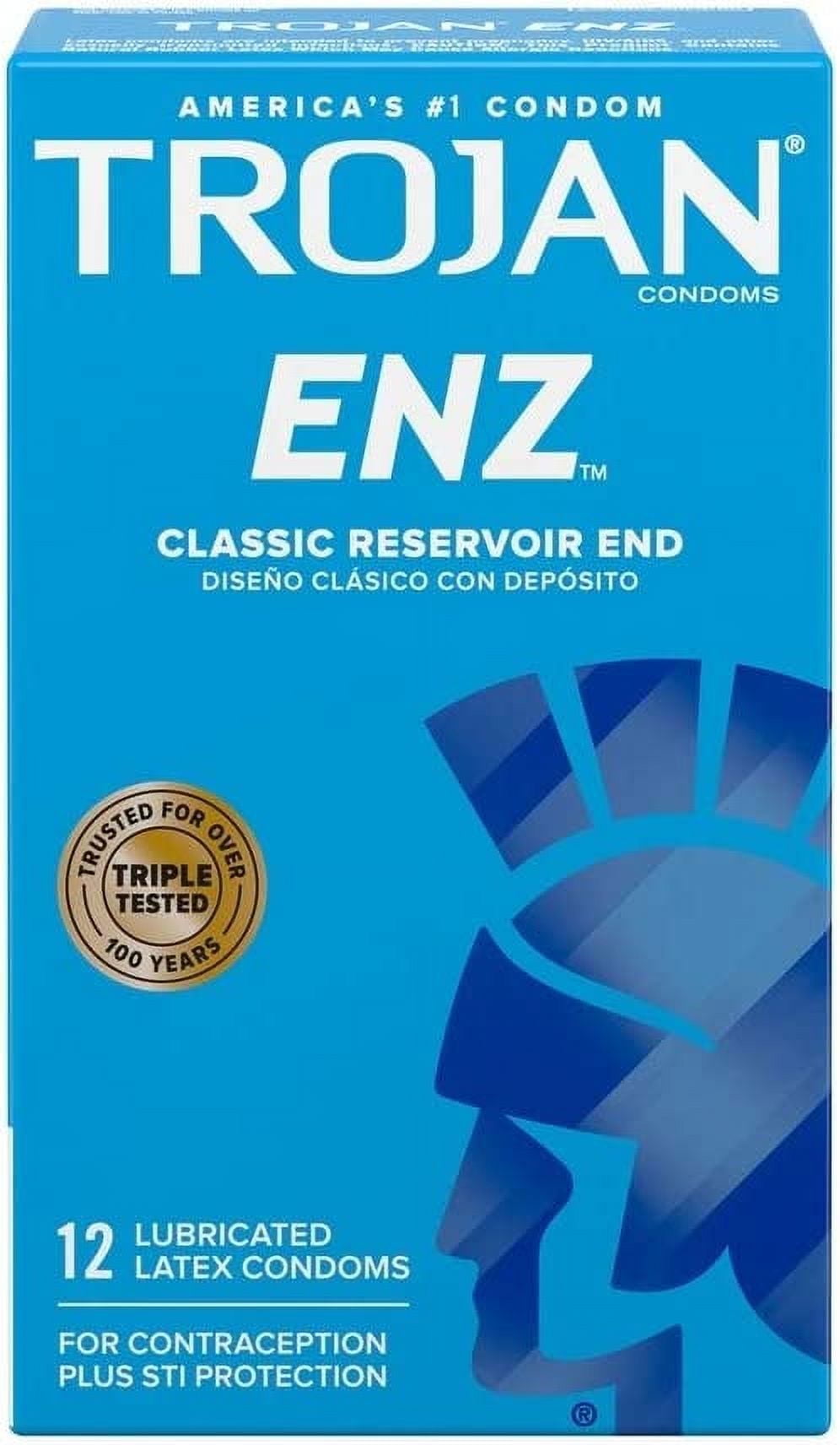 Trojan Enz Lubricated Latex Condoms - 12 Ea/Pack, 4 Pack, 3 Pack ...