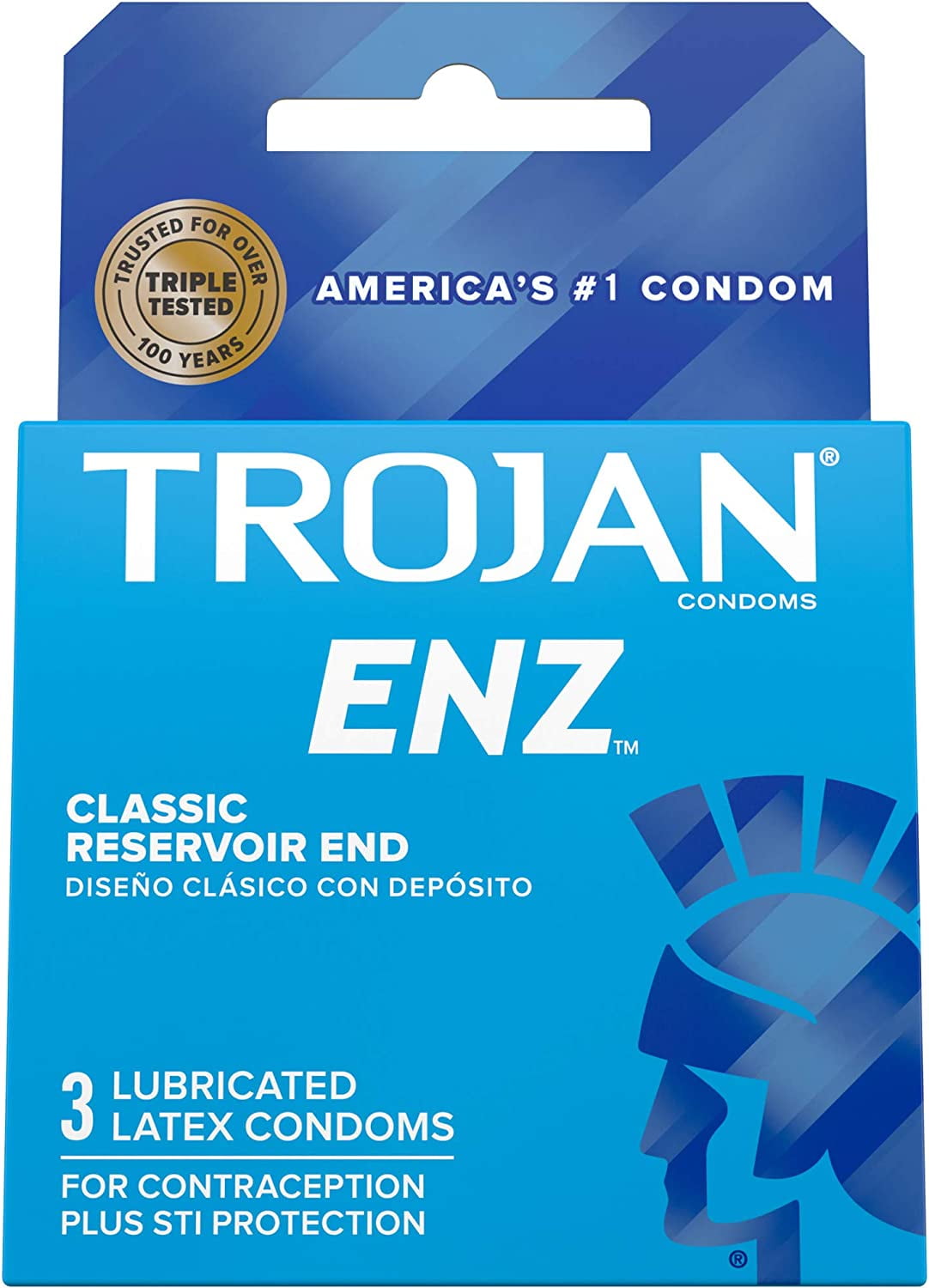 Trojan-Enz Lubricated Latex Condoms - 3 Ea, 6 Pack - Walmart.com