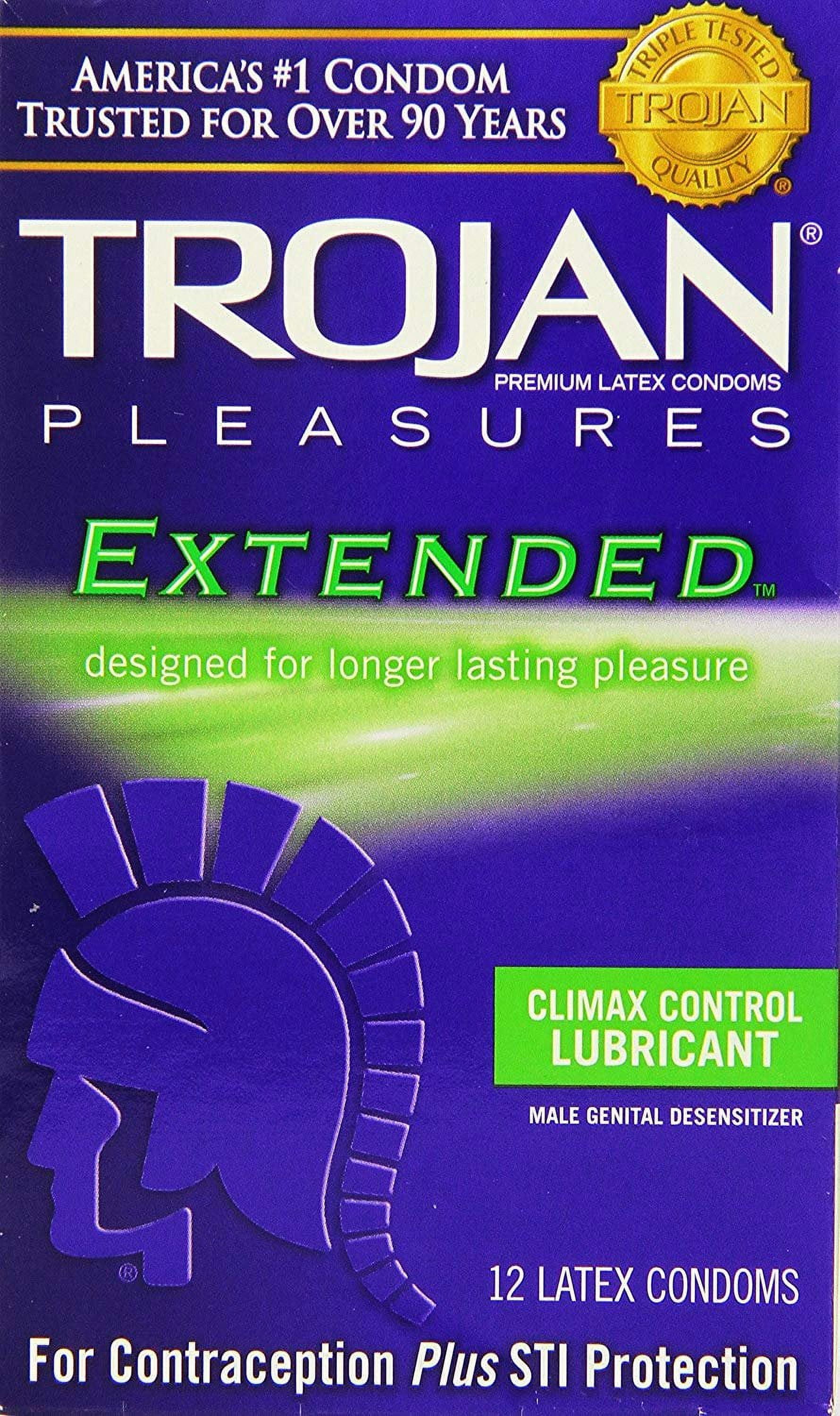Trojan Extended Climax Control Lubricated Condoms, 12 Count - Walmart.com