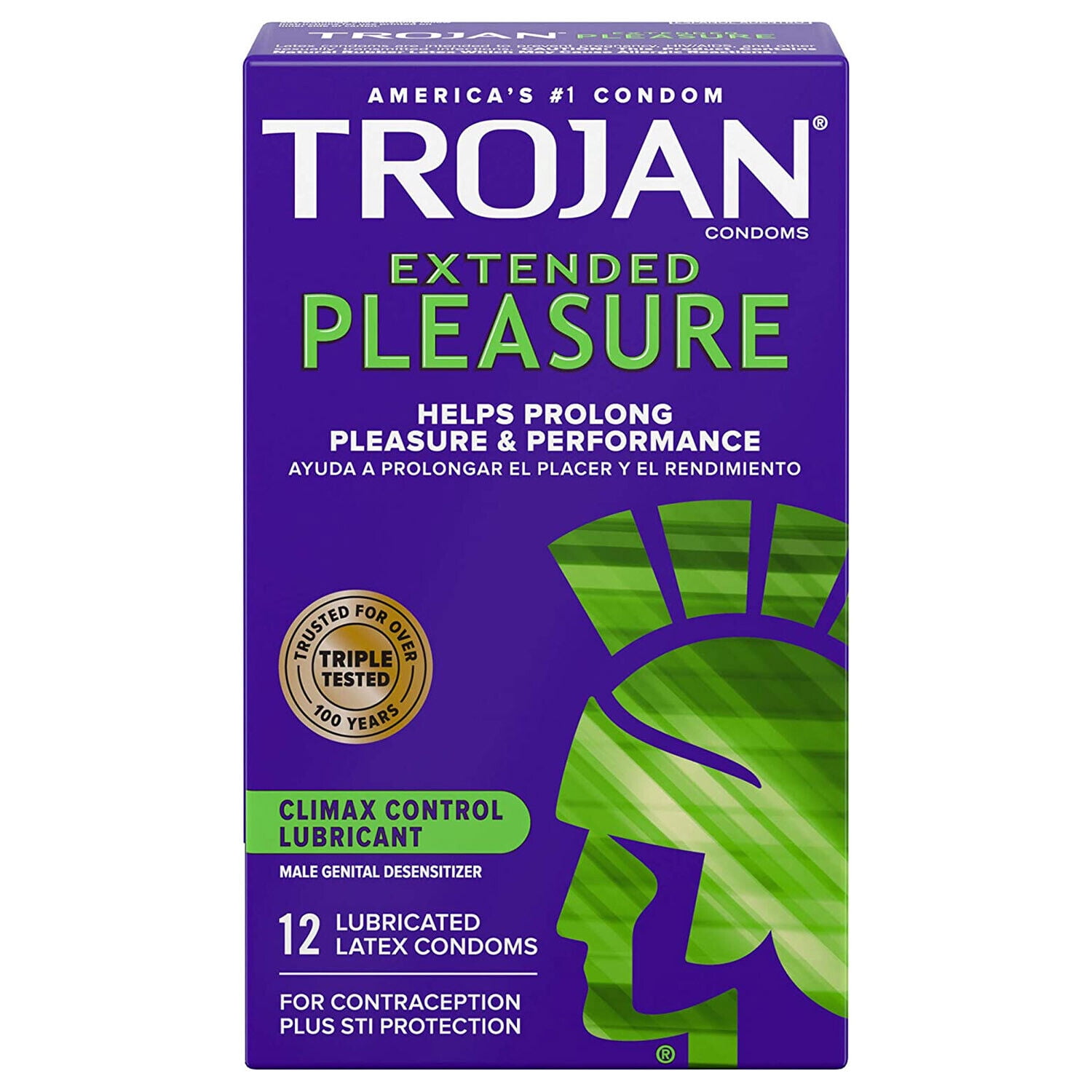 Trojan Extended Pleasure Latex Condoms Climax Control & Delay Lubricant - Choose Count - Walmart.com
