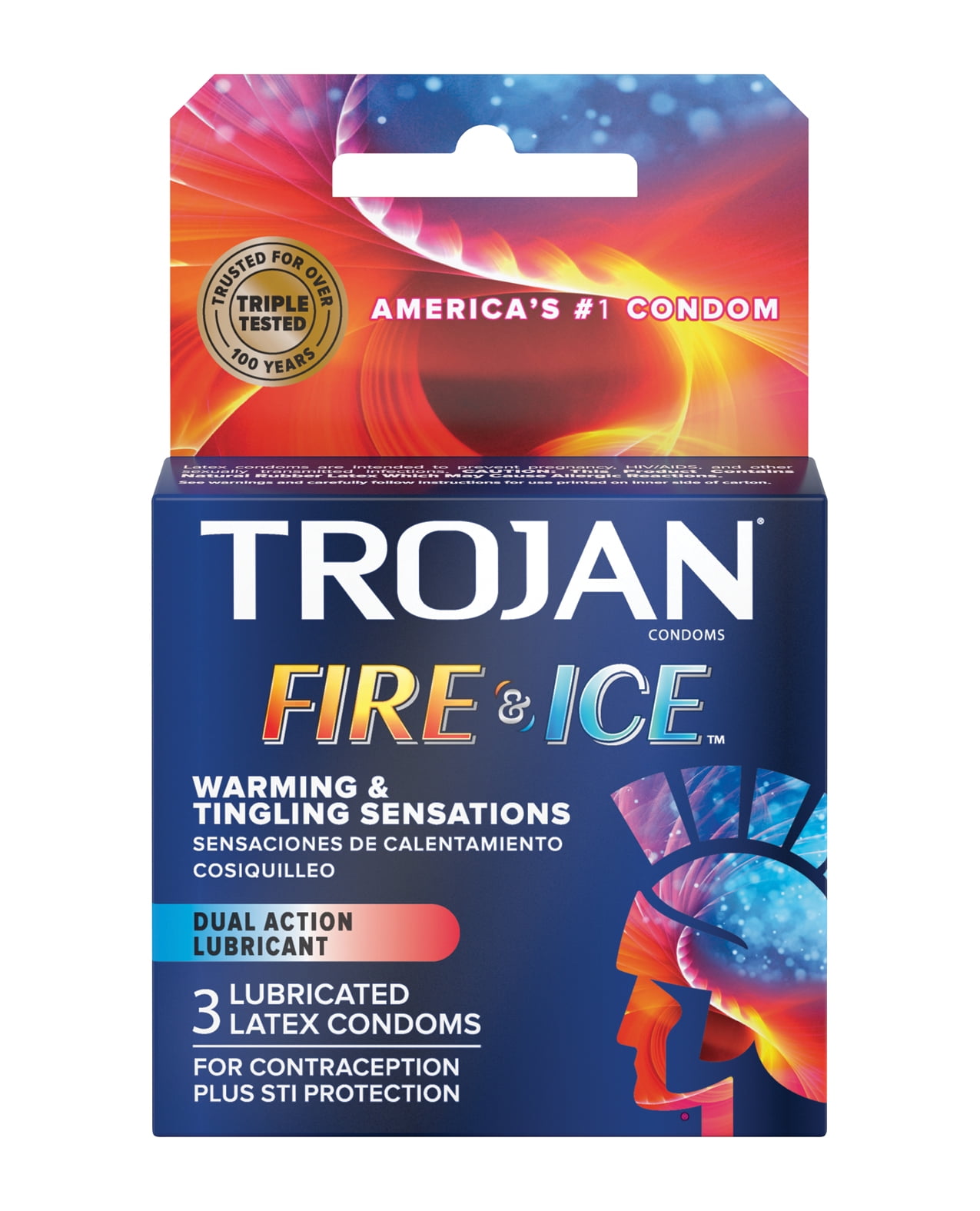 Trojan Fire & Ice Condoms - Box of 3 - Walmart.com