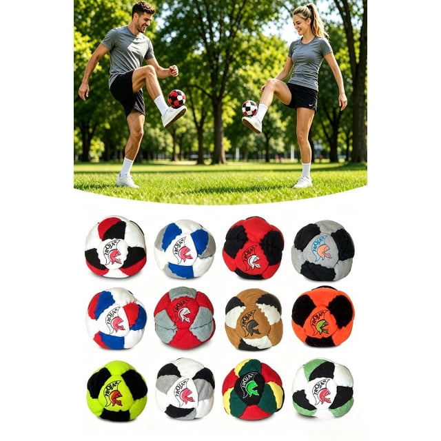 Trojan Footbag Hacky Sack Premium 14 Panel Sand Filled Kick Sack With ...