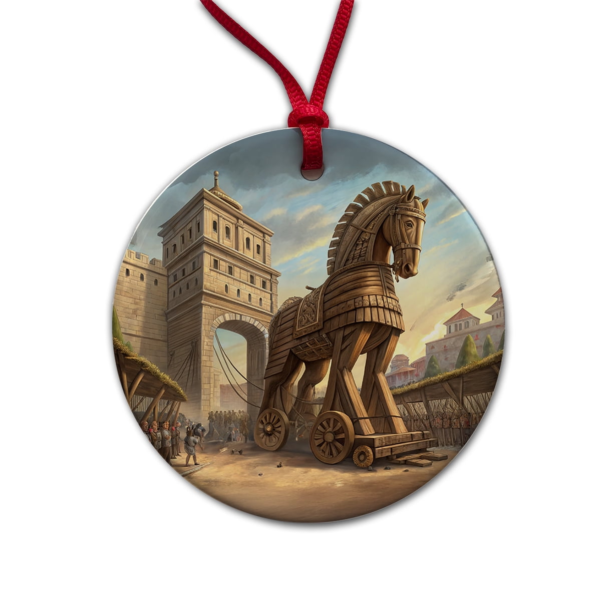 Trojan Horse Being Brought Into Troy Homer's Iliad War Christmas Tree ...