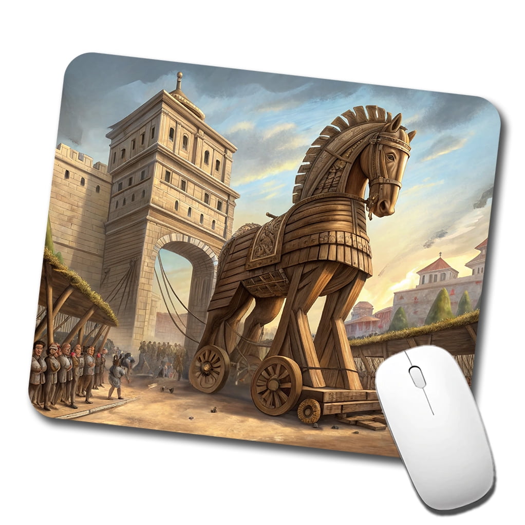 Trojan Horse Being Brought Into Troy Homer's Iliad War Mouse Pad Low ...