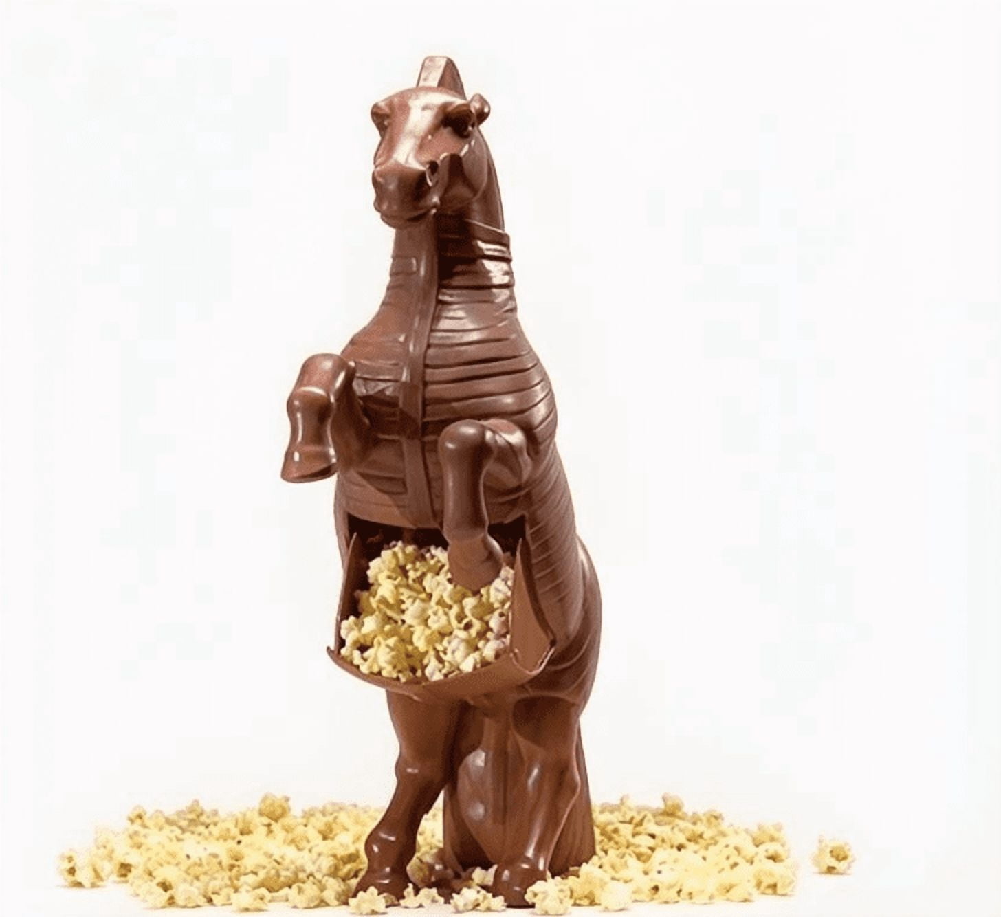 Trojan Horse Popcorn Bucket, Fun Themed Snack Holder for Family Movie ...