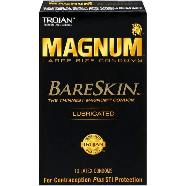 Trojan Magnum Bareskin Large Size Condoms - 10 Count - Walmart Business ...