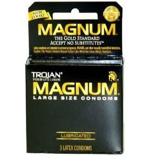 Trojan Magnum Lubed Size 3 Ct Trojan Magnum Large Sized Lubricated ...