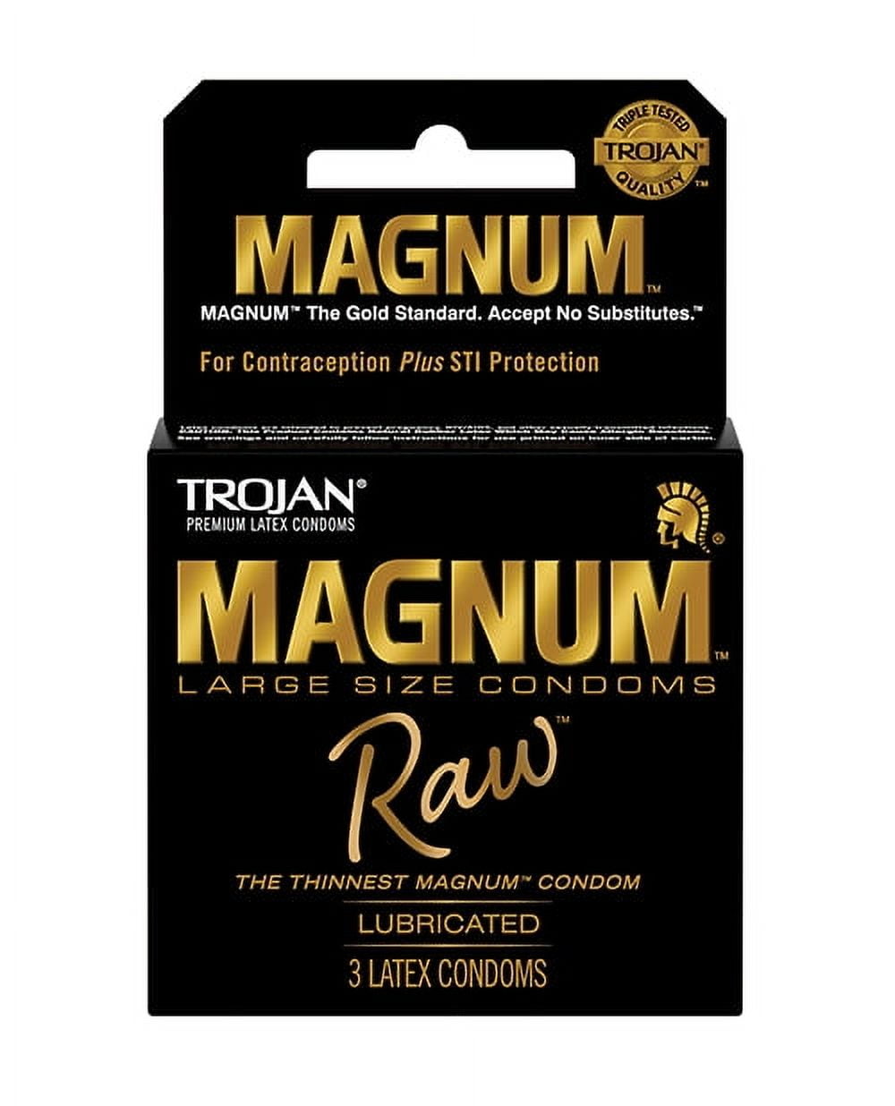 Trojan Magnum Raw Condoms - Pack of 3 - Walmart.com