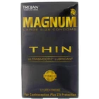 Trojan Magnum Thin Lubricated Latex Condoms, 12 Ct - Walmart.com