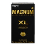 Trojan Magnum XL Large Size Lubricated Condoms - 12 Count HSA/FSA ...