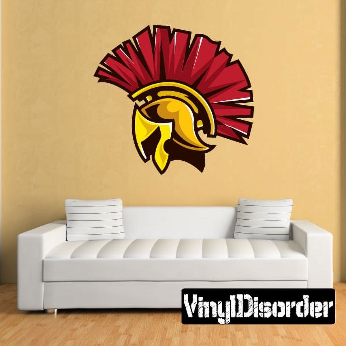 Trojan Mascot Wall Decal - Vinyl Car Sticker - Uscolor005 - 25 Inches ...