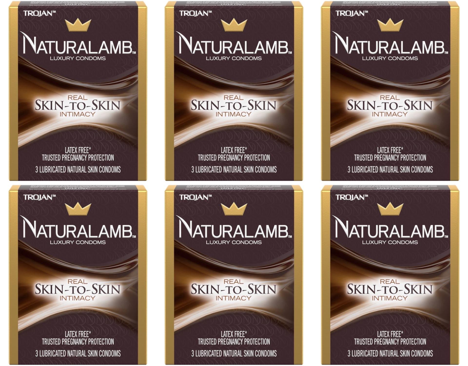 Trojan Naturalamb Natural Skin Lubricated Condoms - 3 Ea/Pack, 6 Pack ...