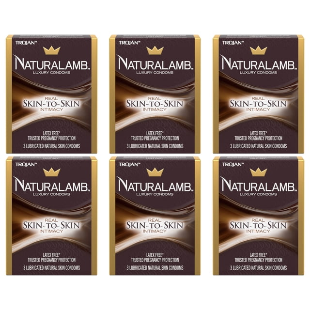 Trojan Naturalamb Natural Skin Lubricated Condoms - 3 Ea/Pack, 6 Pack ...