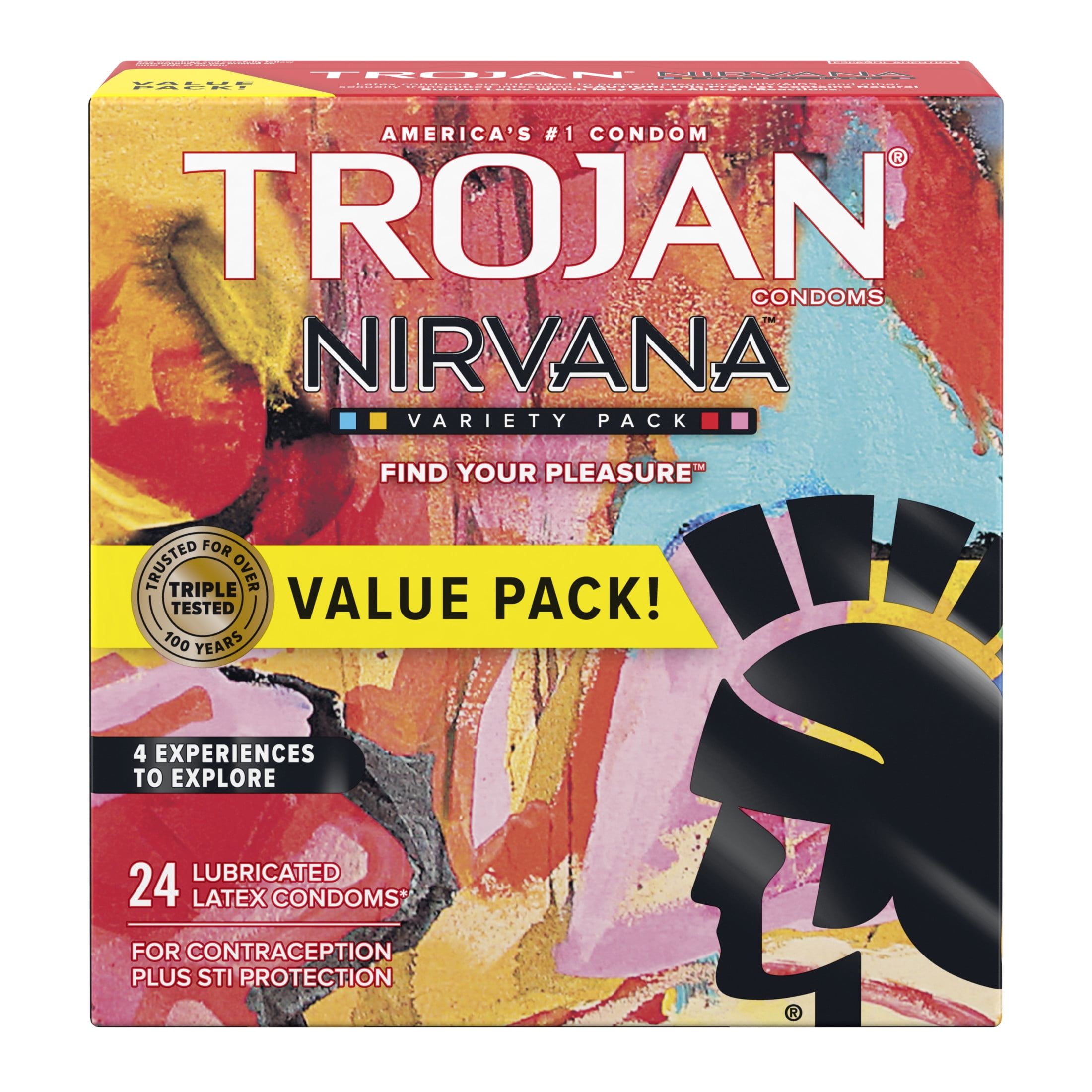 Trojan Nirvana Collection Variety Pack Condoms - 24 count - Walmart Business Supplies