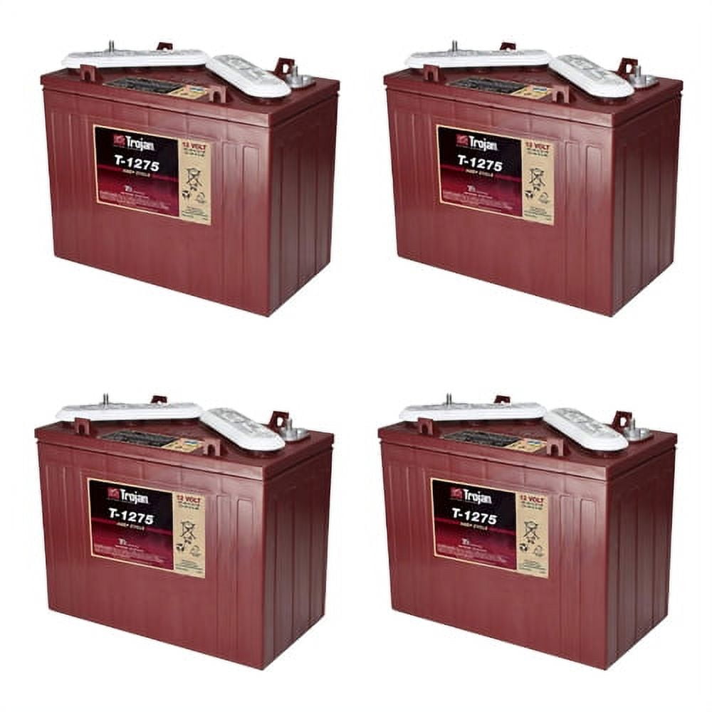 Trojan T-1275 12V 150Ah Flooded Lead Acid GC12 Deep Cycle Battery x4 ...