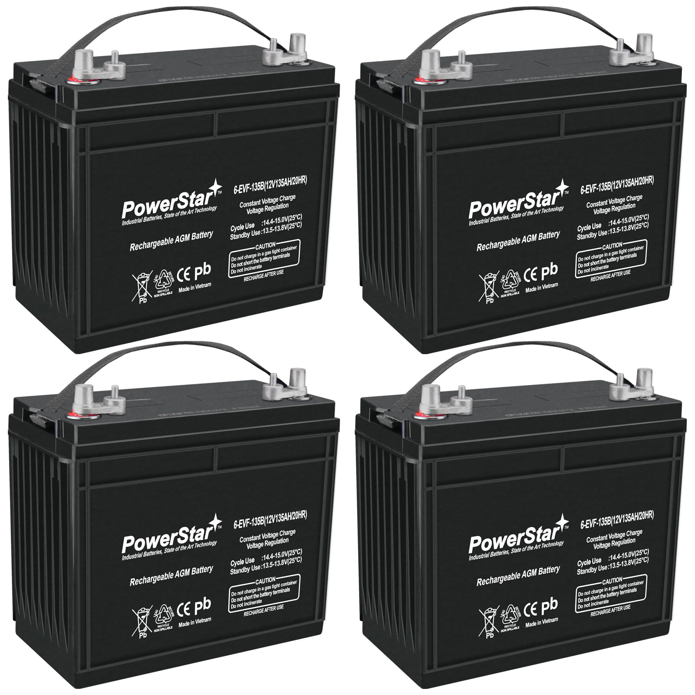 Trojan T-1275 12V 150Ah Sealed Lead Acid GC12 Deep Cycle Battery by ...
