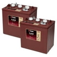Trojan T-605 6V 210Ah Flooded Lead Acid GC2 Deep Cycle Battery x2 ...
