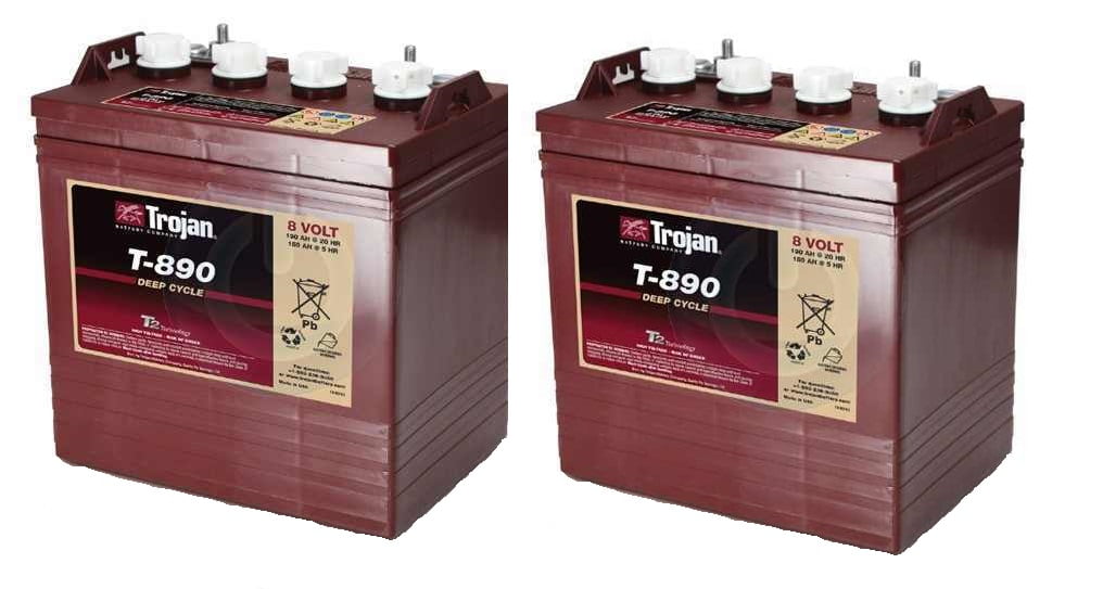 Trojan T-890 Deep Cycle 8V Battery X2 - Walmart.com
