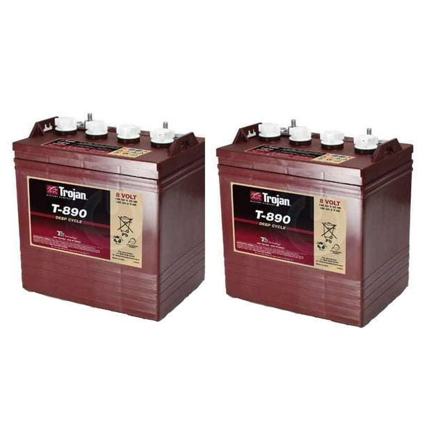 Trojan T-890 Deep Cycle 8V Battery X2 - Walmart.com