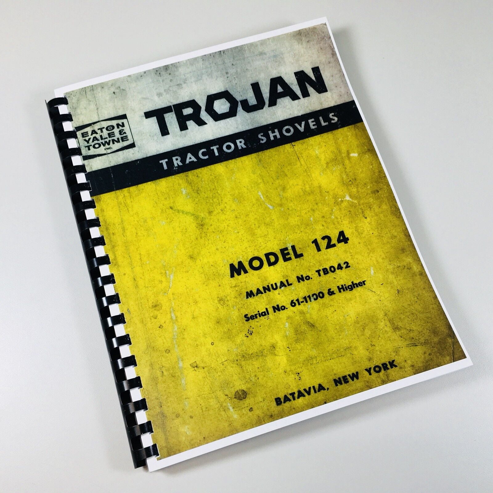 Trojan Tractor Shovels Loader Model 124 Operators Owners Parts Manual ...
