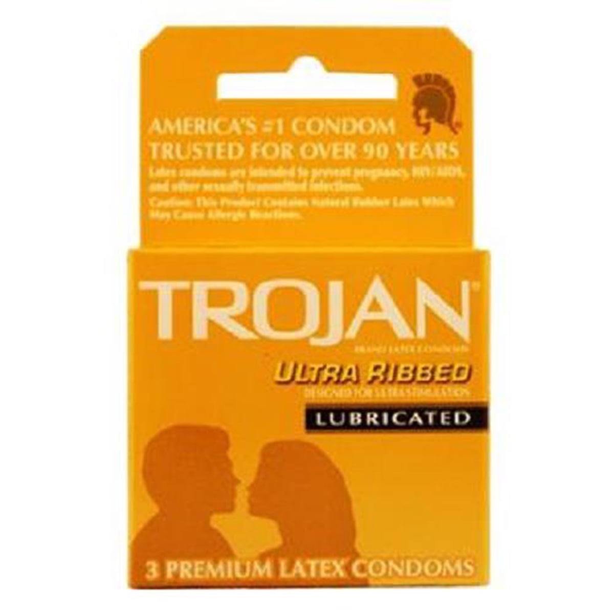Trojan, Ultra Ribbed Lubricated Condoms, Latex, Count 6 (3Pk) - Birth ...