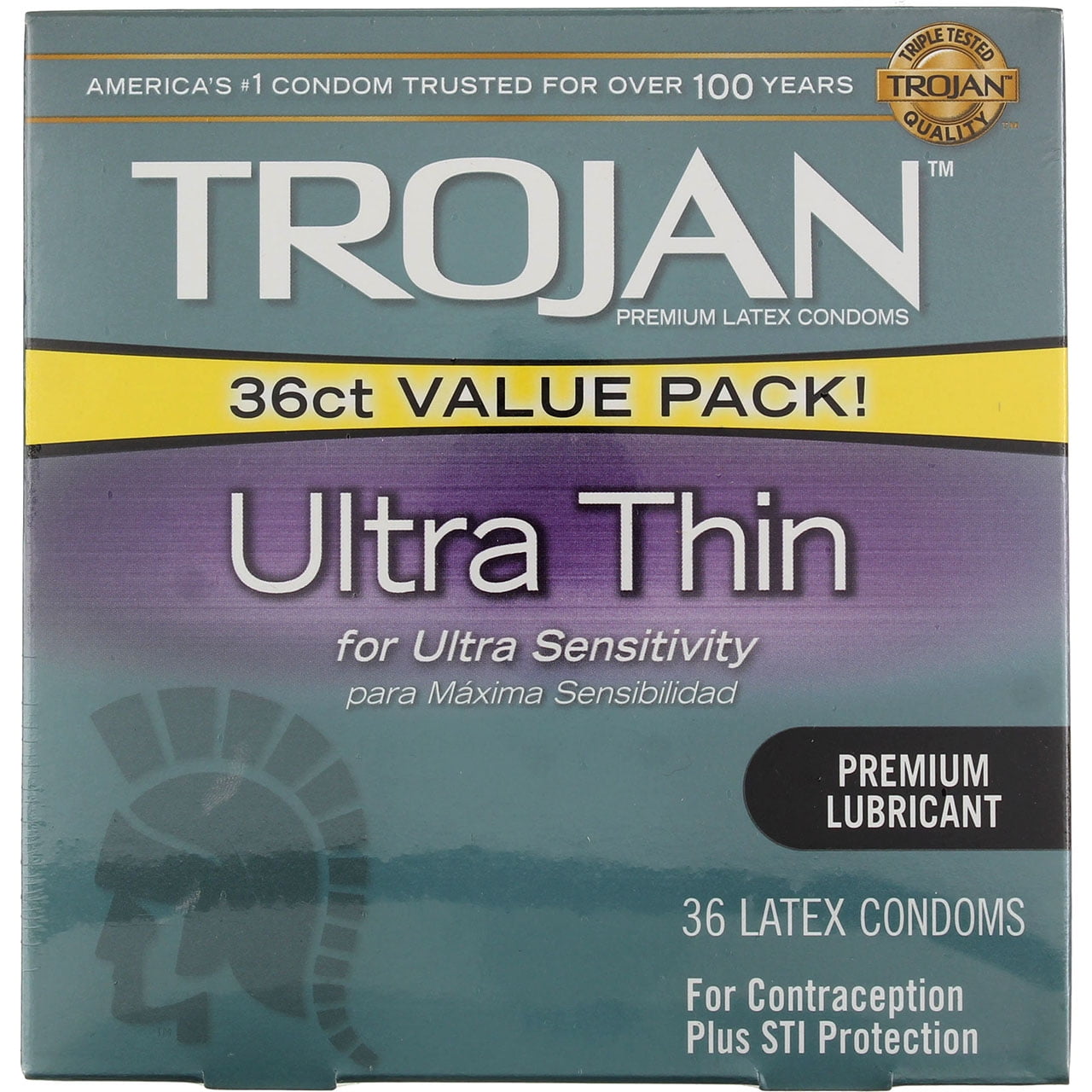 Trojan Ultra Thin Lubricated Latex Condoms, 36 Ct (4 Pack) - Walmart.com