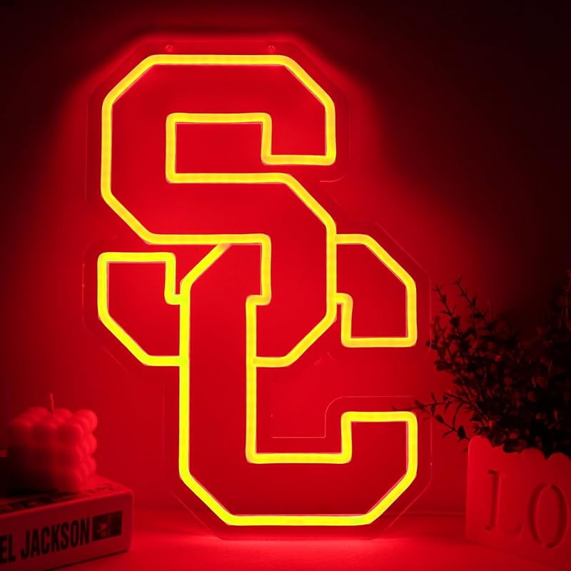 Trojans Team Neon Signs，NCAA Neon Sign for Wall Decor，LED Neon Lights ...