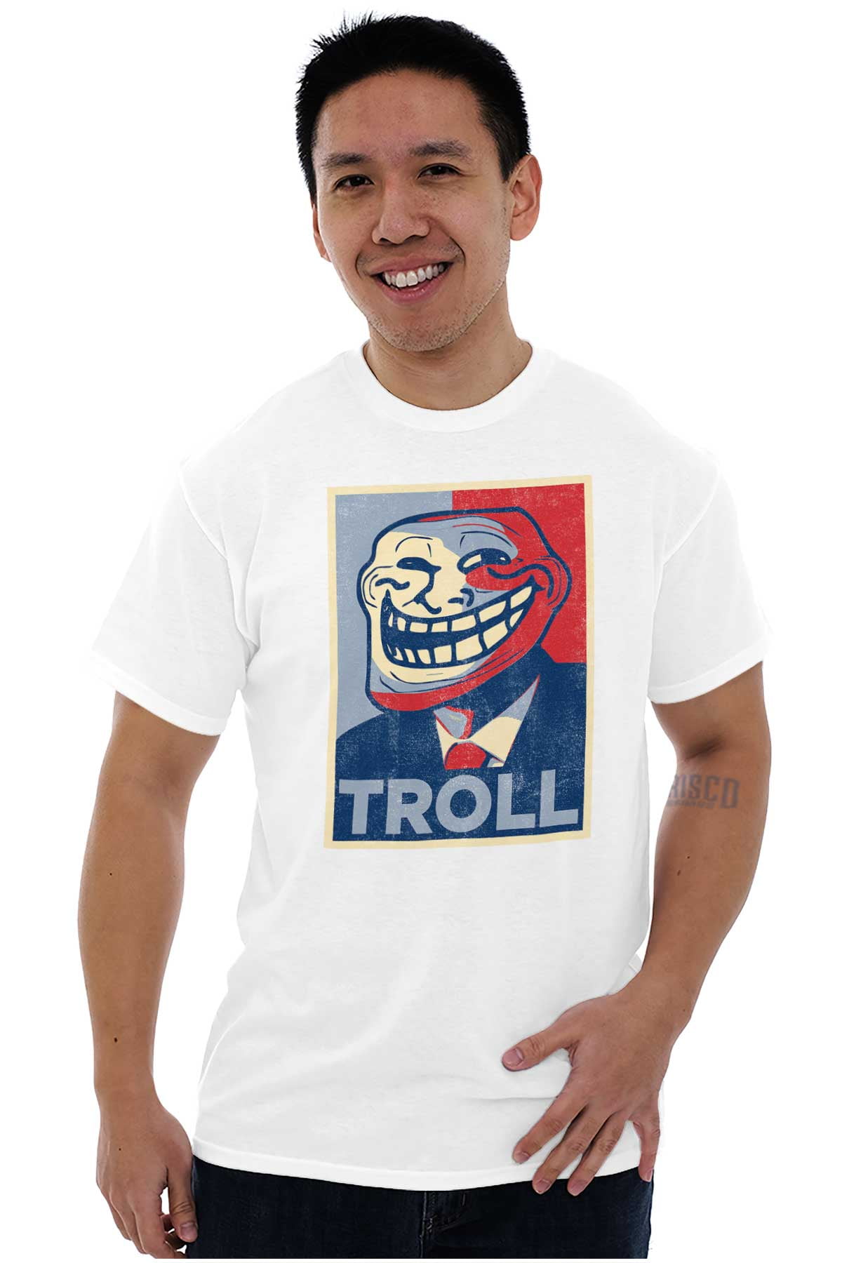 Troll Face Meme Big Smiley Internet Men's Graphic T Shirt Tees Brisco ...
