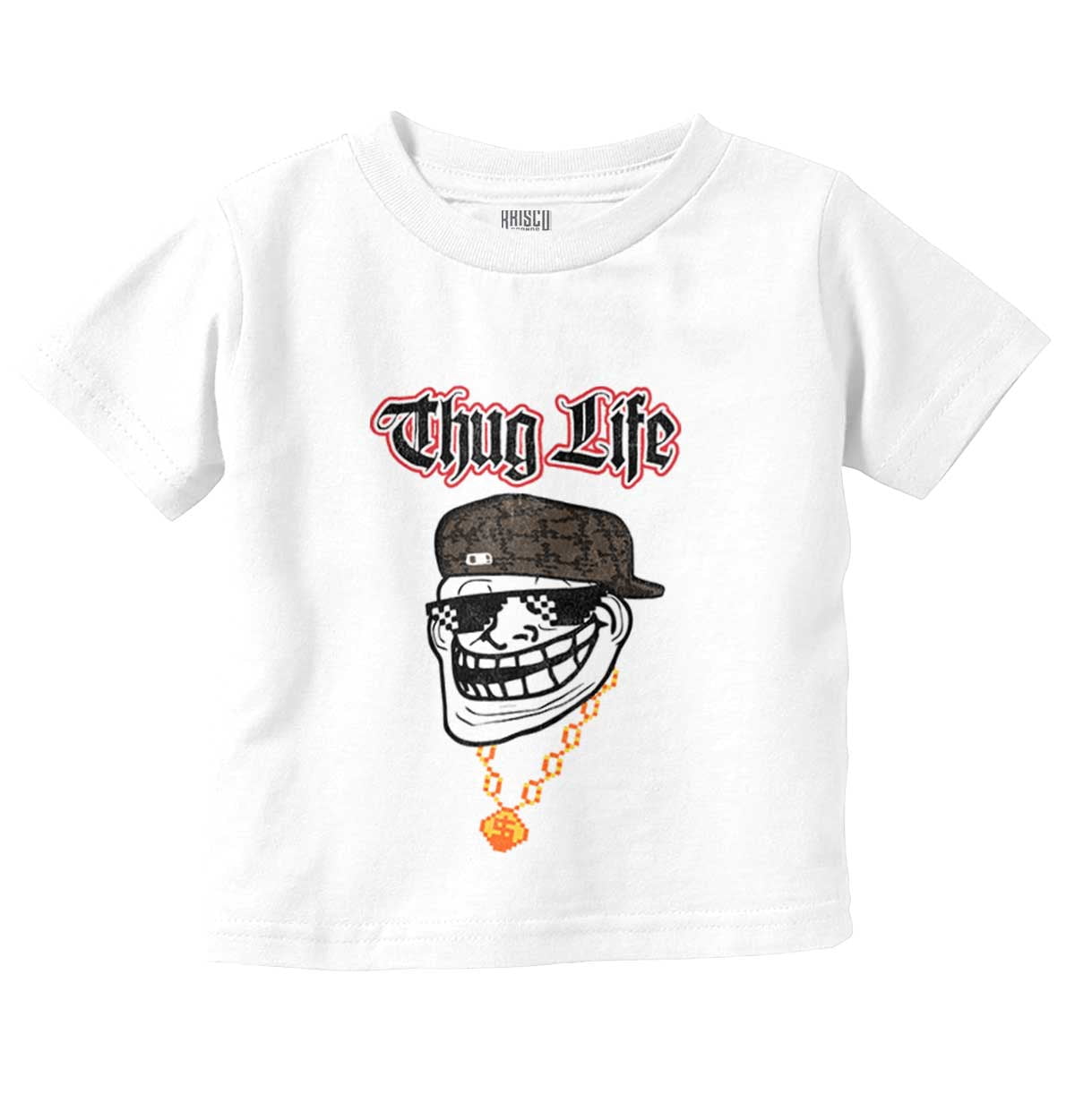 Troll Face Meme Thug Life Big Smiley Toddler Boy Girl T Shirt Infant ...