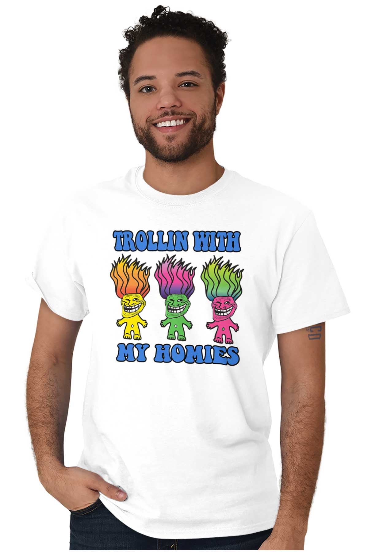 Troll Face Memes Smiling Trollface Unisex Plus Size Graphic Tee Brisco ...