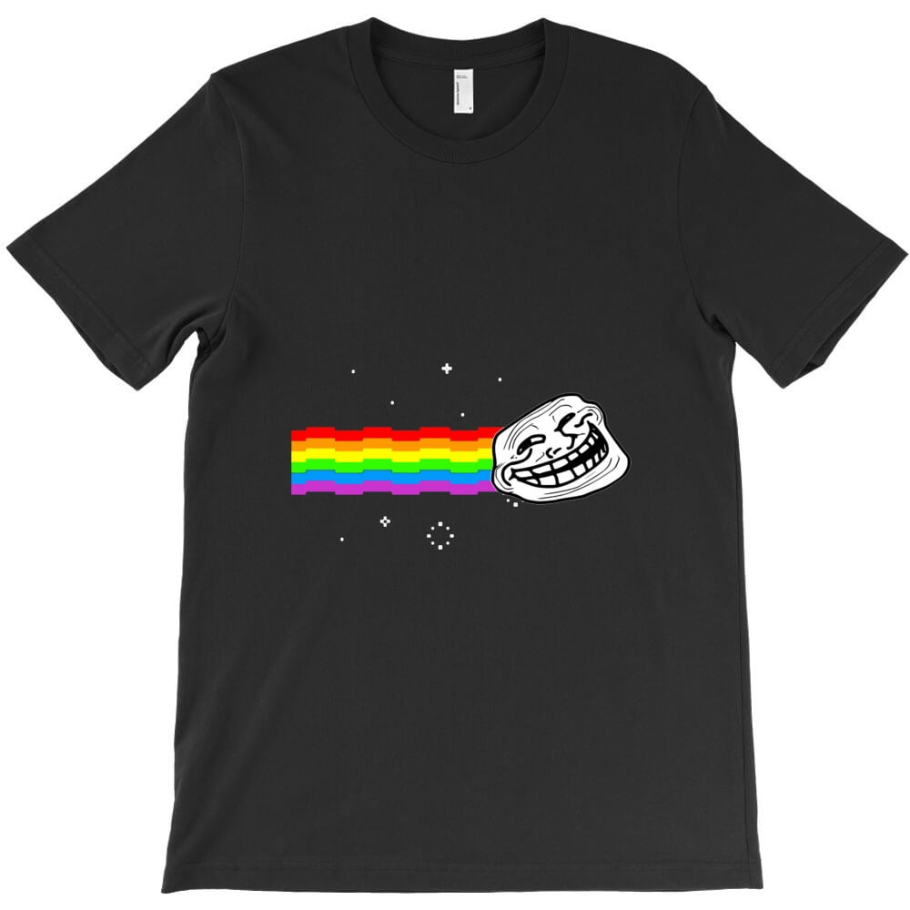 Troll Face Nyan Cat Meme Funny Internet Culture Parody Graphic - Makes ...
