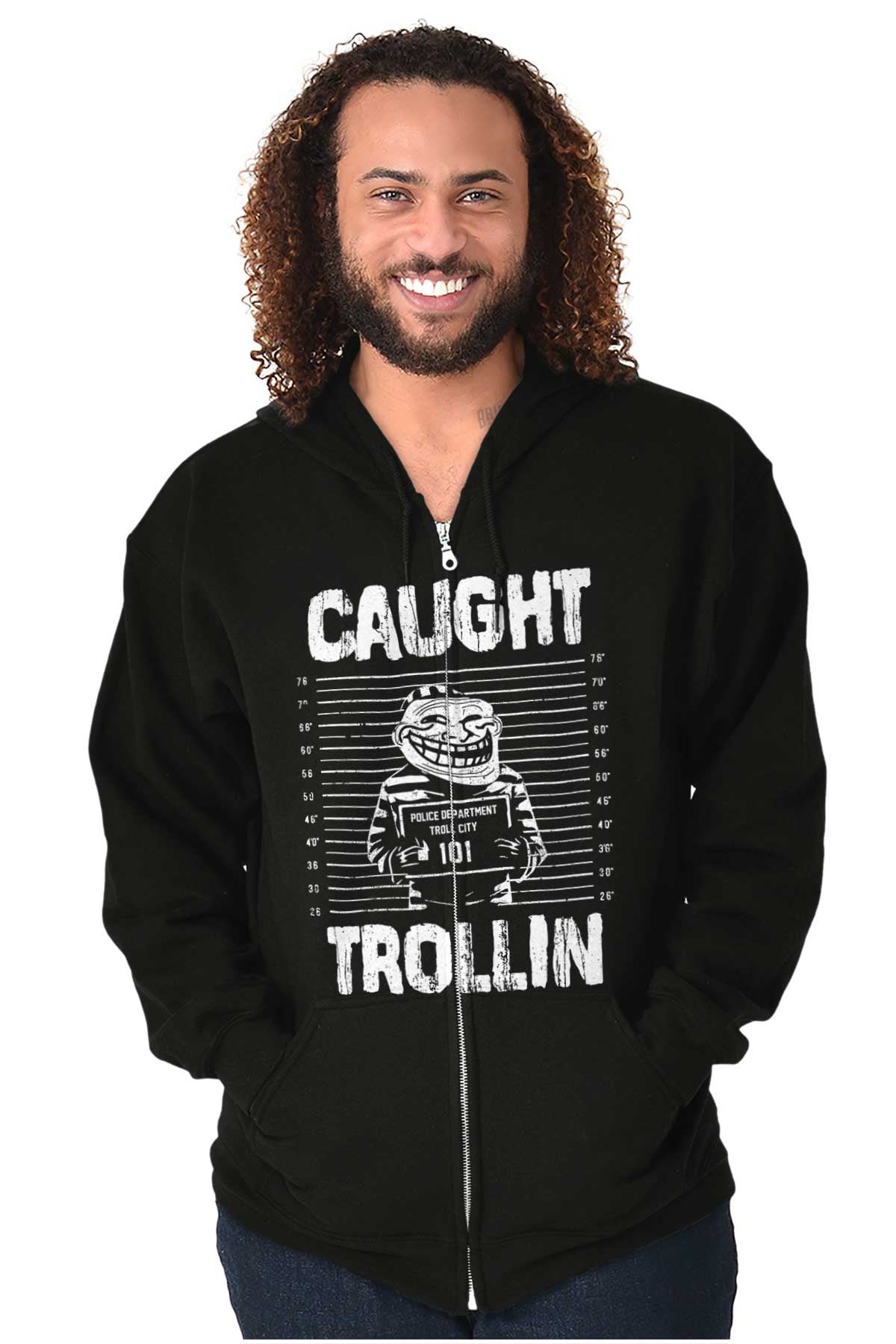 Troll Face Trollface Internet Meme Unisex Plus Size Zip Hoodie Brisco ...