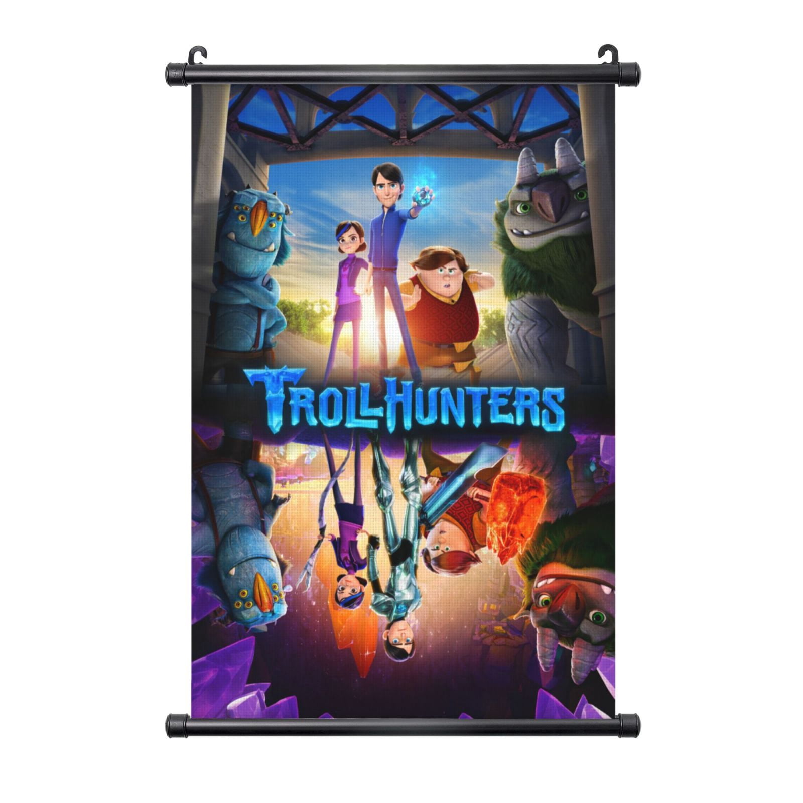 Troll Hunters Poster Plastic Shaft Wall Hanging Banner Artwork Canvas ...